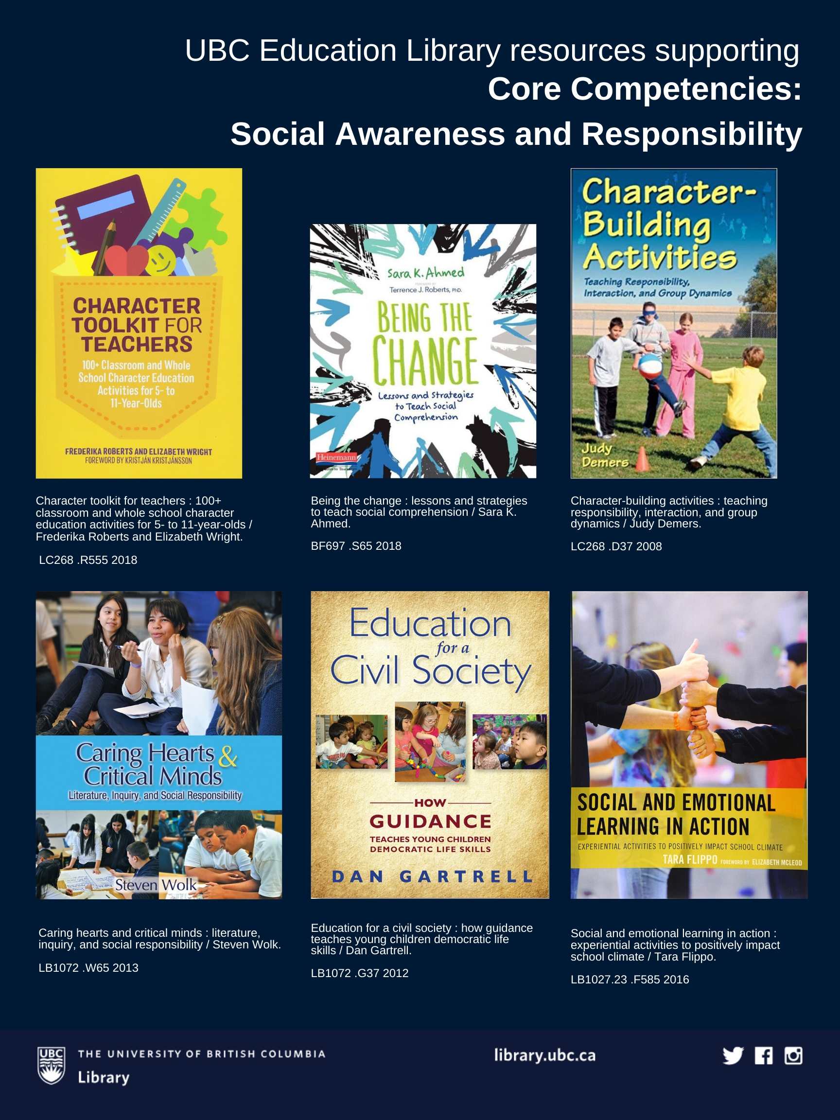 Social Awareness and Responsibility | UBC Education Library Booklists