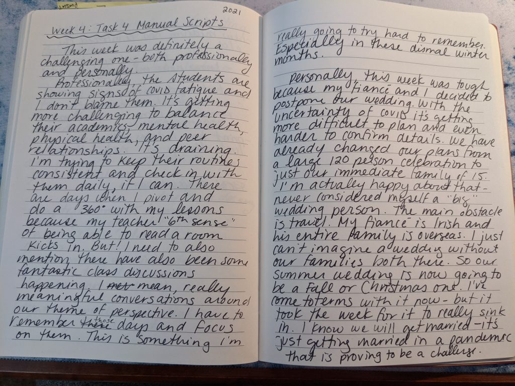 Task 4: Manual Scripts | Sarah Stephenson ETEC 540