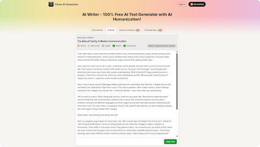 Clever AI Humanizer Review | How to Humanize AI-Generated Text - TechNut